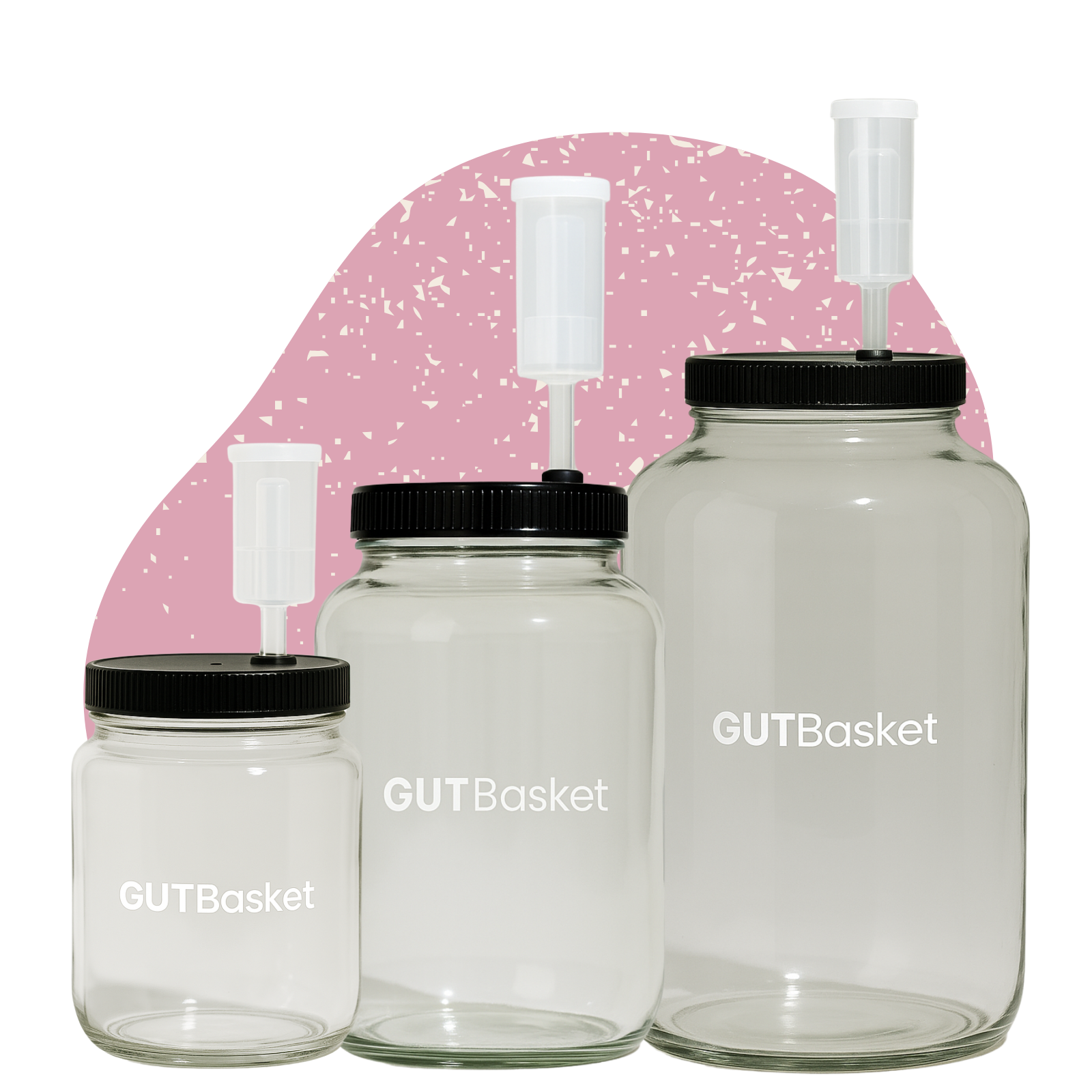 Fermentation Jars with Airlock – 1L, 2L & 4L Glass Jars | Gutbasket