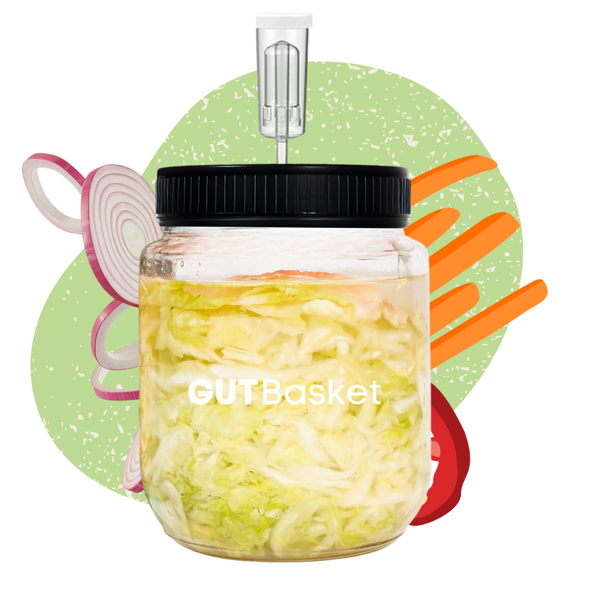 Fermentation Jars with Airlock – 1L, 2L & 4L Glass Jars | Gutbasket