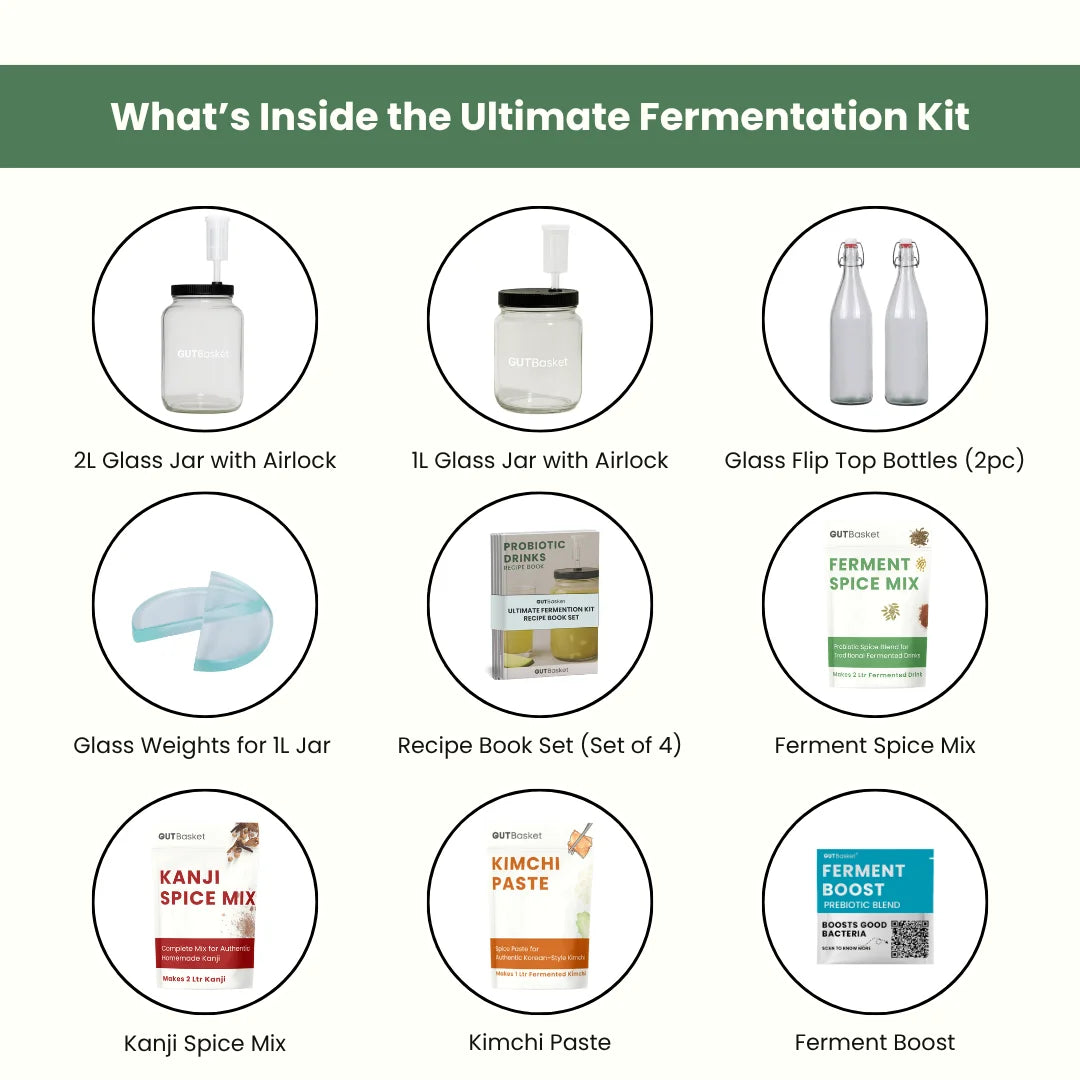 All-in-One Fermentation Kit for Kimchi, Kanji, Sauerkraut and More ...